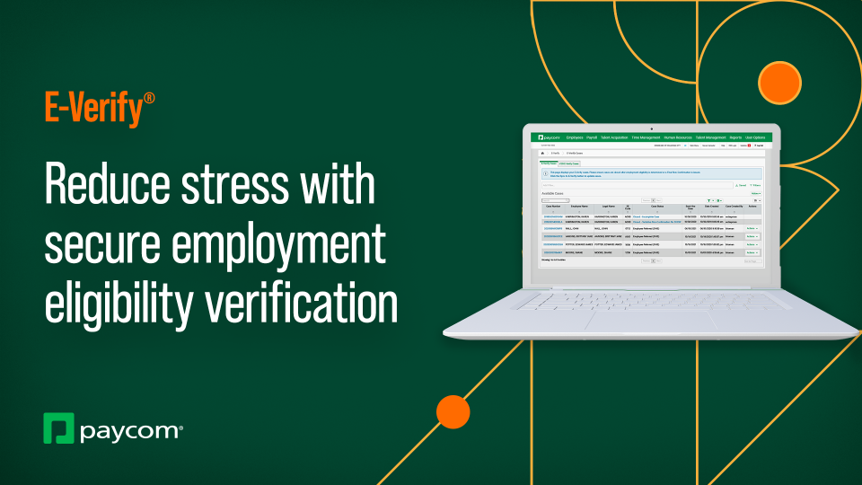 E-Verify® Software | I-9 Verification Software | Paycom
