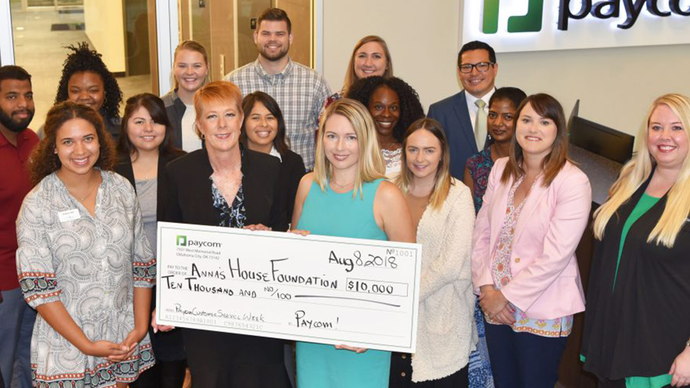 Paycom and Its Employees Donate $10,000 to Anna’s House Foundation ...