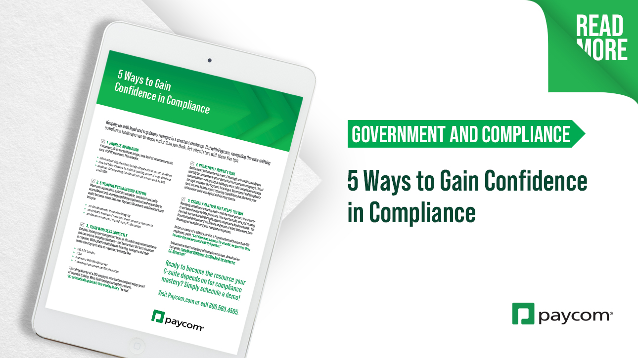 5 Ways to Gain Confidence in Compliance | Paycom