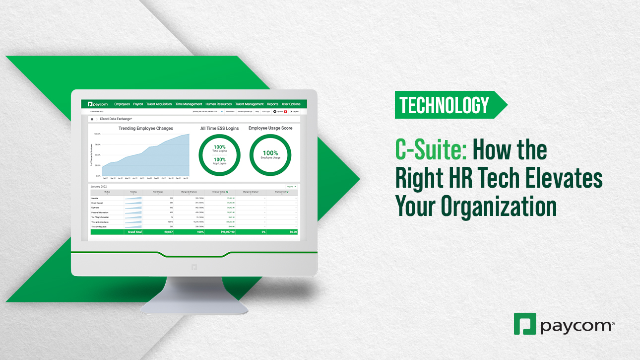 C-Suite: How the Right HR Tech Elevates Your Organization | Paycom Blog