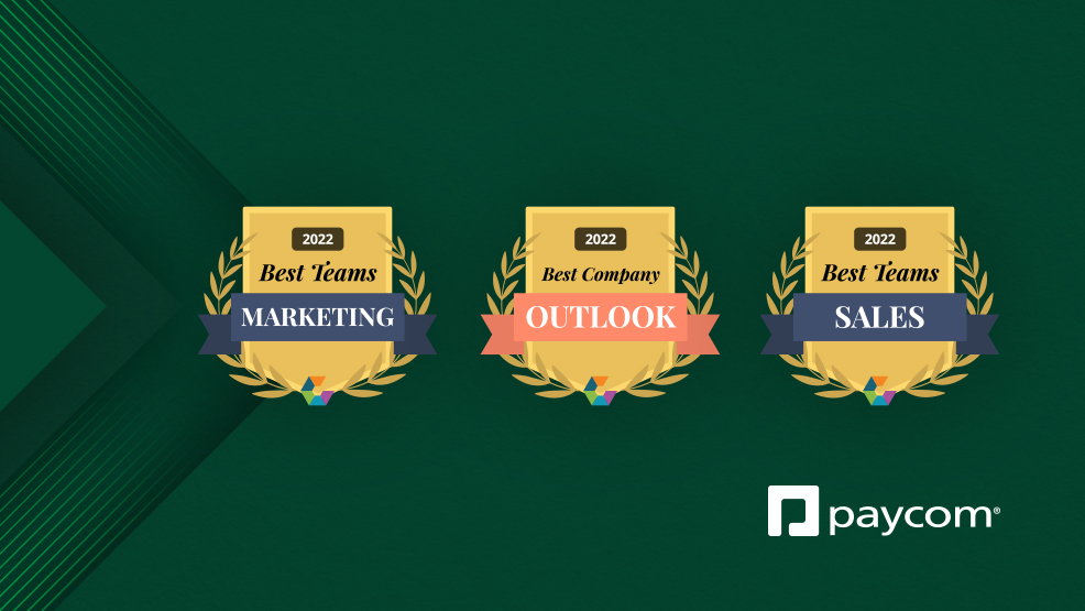 Paycom receives national awards for best outlook, departments | Paycom Blog