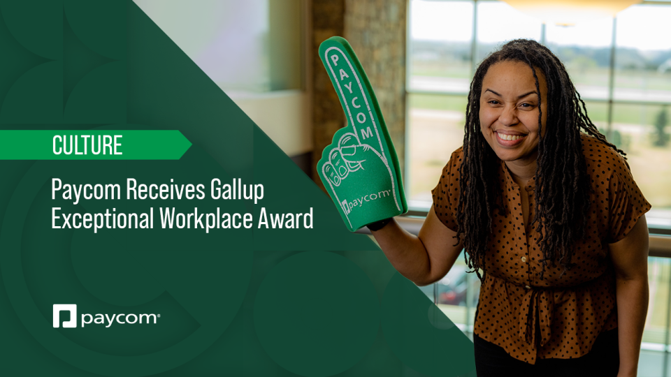 Paycom Receives Gallup Exceptional Workplace Award | Paycom Careers